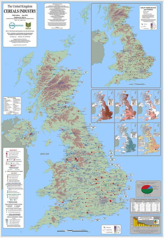 UK Cereals Industry Wall Map – Simon Mounsey Ltd